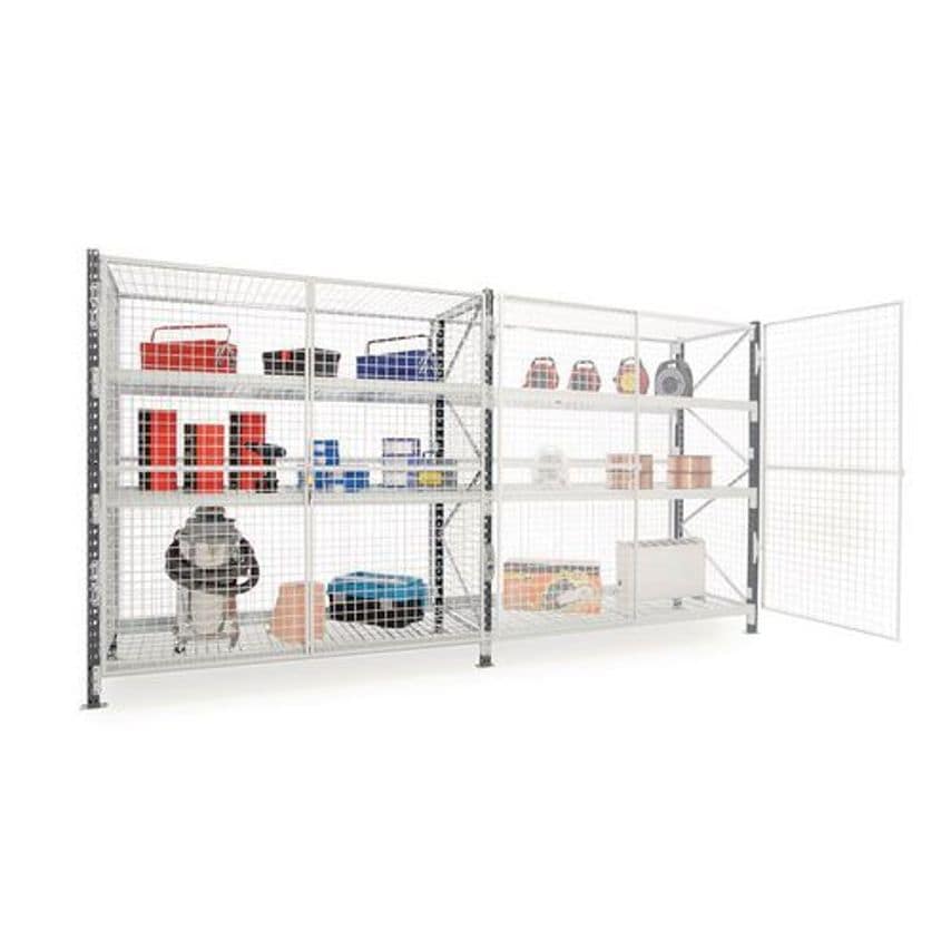 Shop Slingsby Heavy Duty Security Cage Shelving, with Chipboard Decks ...
