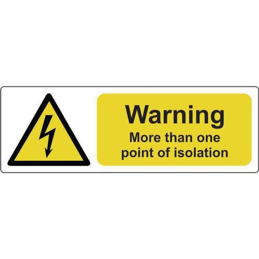 Shop Slingsby Warning More Than One Point of Isolation Labels 423458 ...