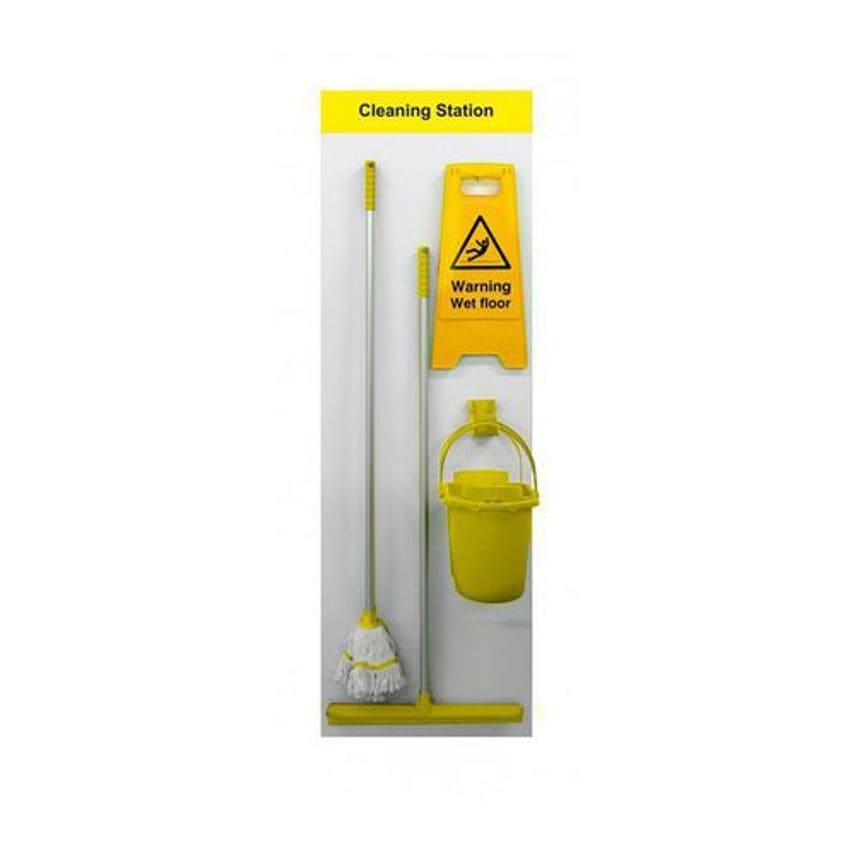 Shop Slingsby Floor Standing Shadow Board Cleaning Station Yellow ...