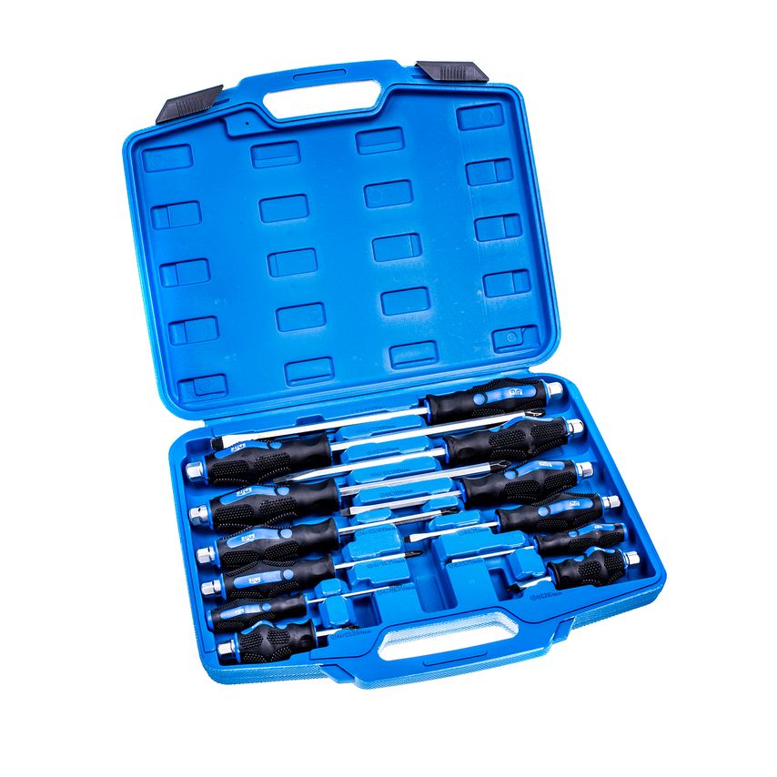 Shop Satra 12pc Go-Thru Screwdriver Set Magnetic Tip Flat Head ...