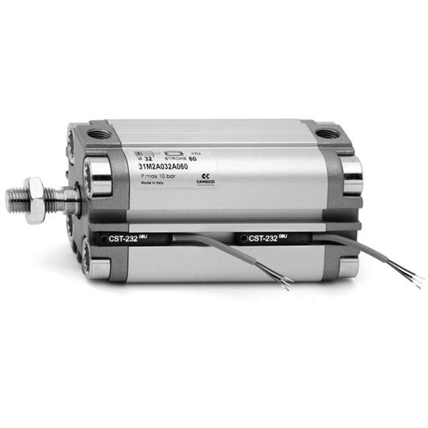 Shop Camozzi Compact Cylinder-Double Acting-63mm Bore-30mm Stroke-Non Rotate - 31R2A063A030 ...