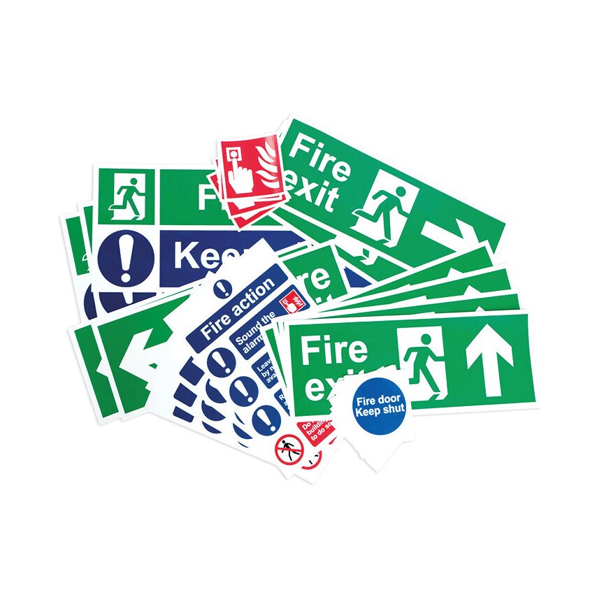 Shop Sitesafe Fire Safety Sign Pack - Rigid PVC (Medium) - 33 Signs ...