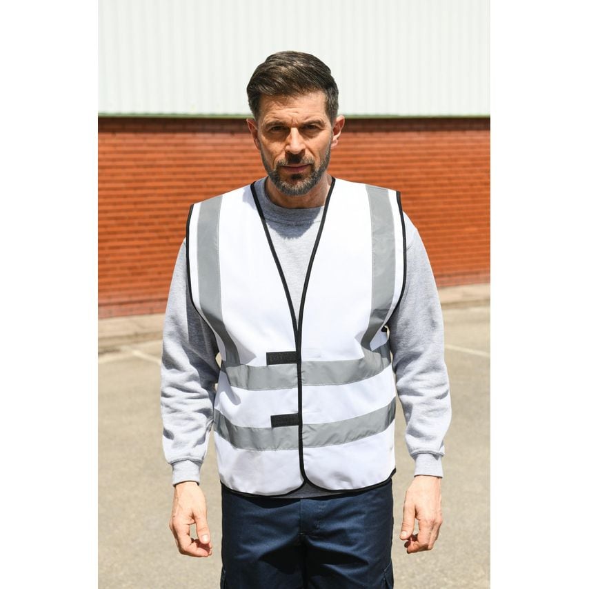 Shop Korntex Hi-vis Safety Vest White 5XL - High Visibility Vests | Zoro UK
