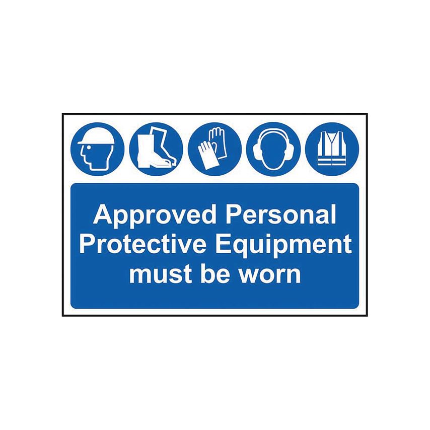 Shop Spectrum Safety Sign Approved Personal Protective Equipment Must ...
