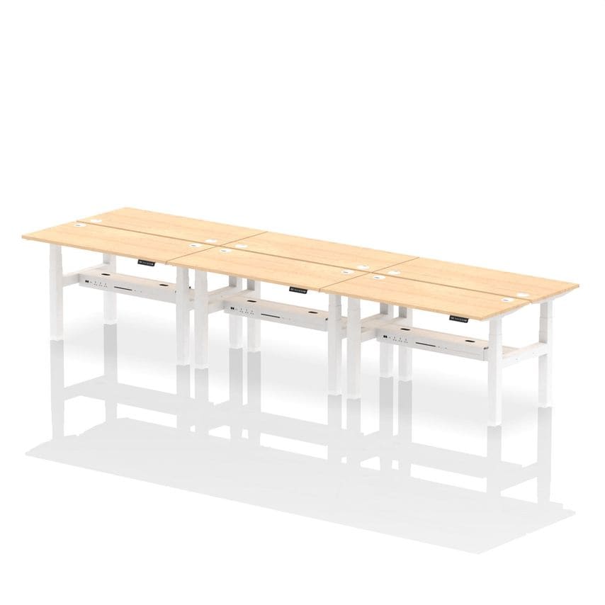 Shop Dynamic Air B2B6P HA Bench Desk 1400X600mm Maple Finish White ...