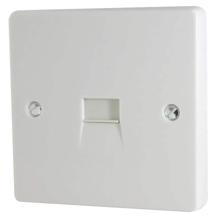 Shop Electrium Socket 1 Gang Telephone Master White - 7283 - Voice ...