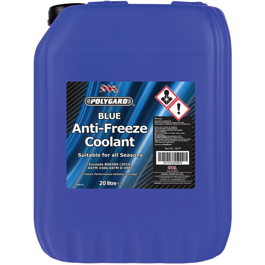 Shop POLYGARD ANTIFREEZE BLUE COOLANT 20L - Antifreeze & Coolant | Zoro ...